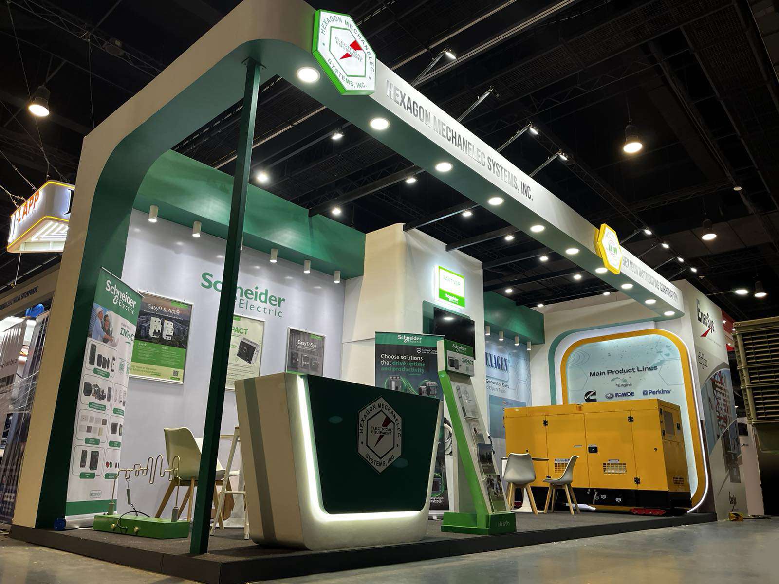 IIEE 2025 Hexagon Mechanelec Systems Inc Exhibit Booth - Ultimate Graphics